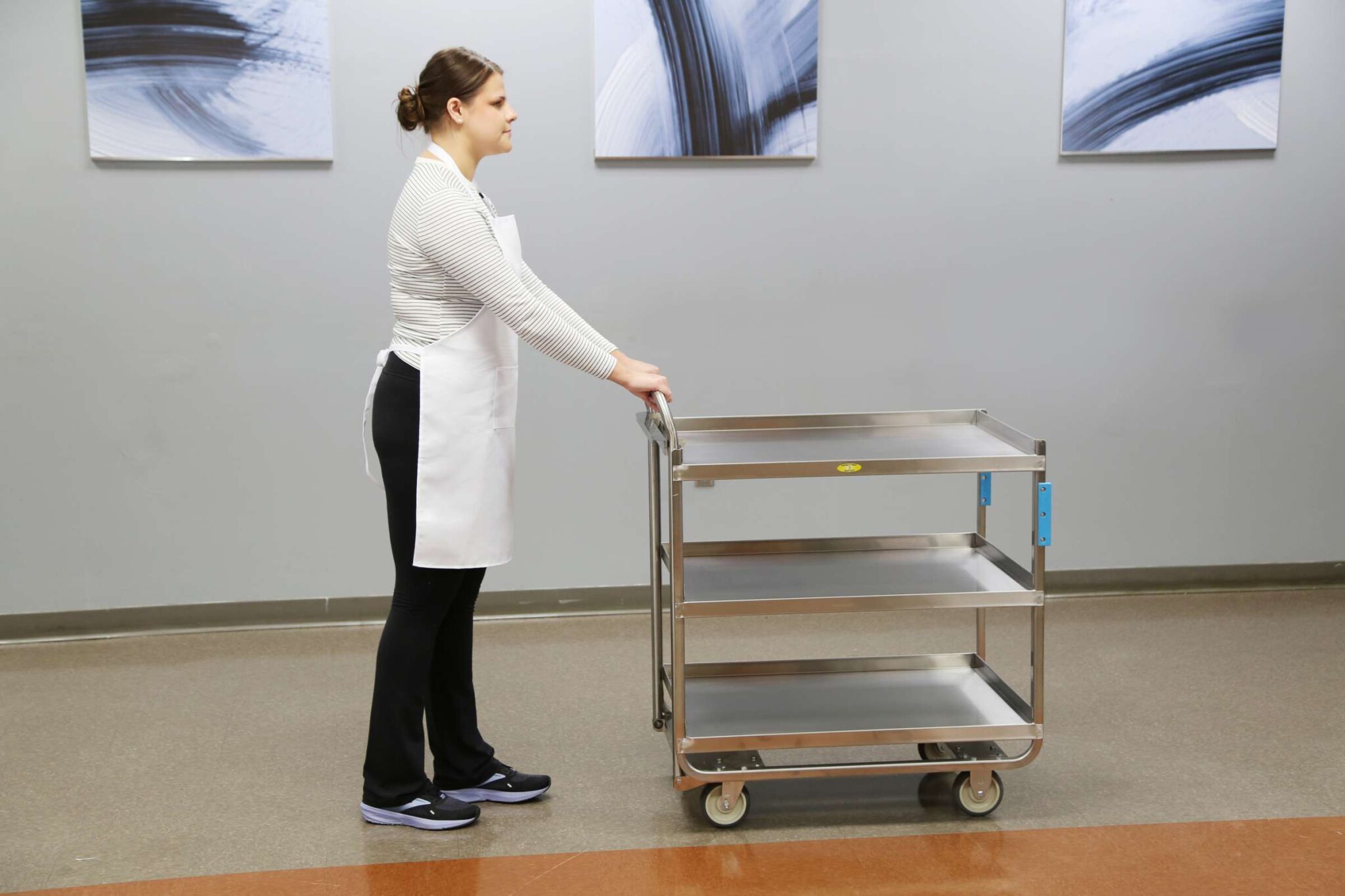 Lakeside 163421 Push-Pull Utility Cart, 3 Shelf: 21" x 33", Heavy-Duty ...