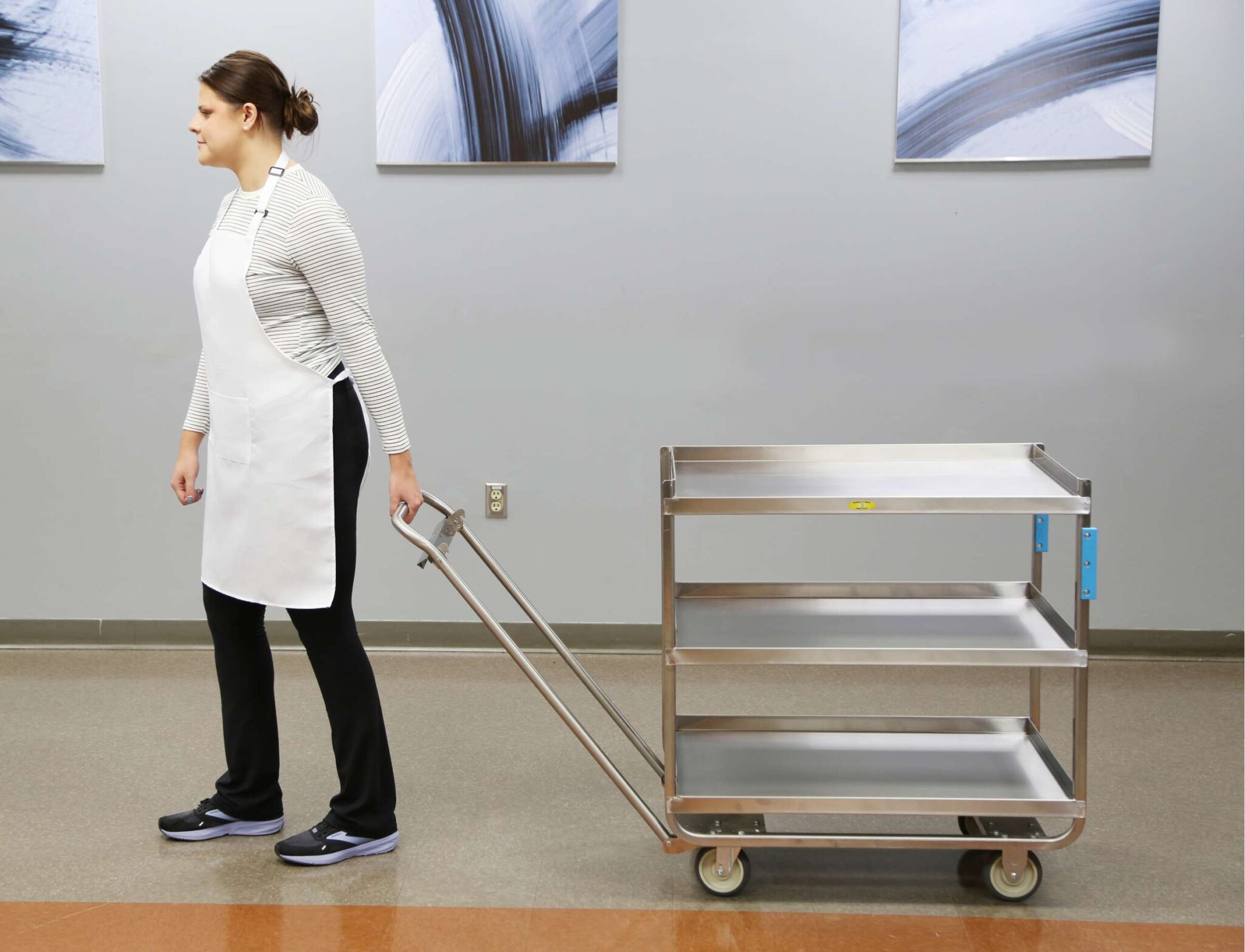 Lakeside 163421 Push-Pull Utility Cart, 3 Shelf: 21" x 33", Heavy-Duty ...