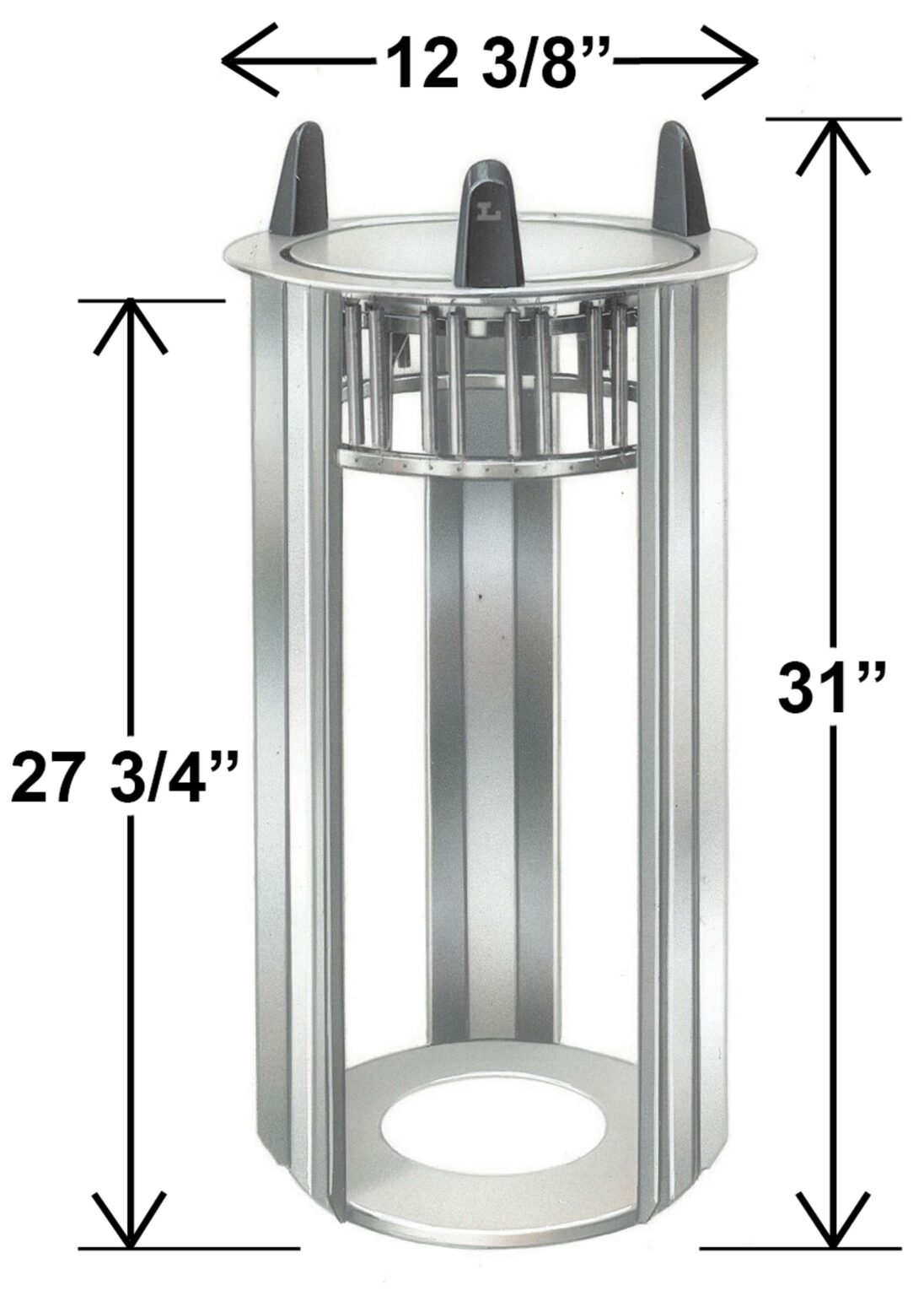 Lakeside 4009 Drop In Plate Dispenser, Open Non-Heated, for 8-1/4 to 9 ...
