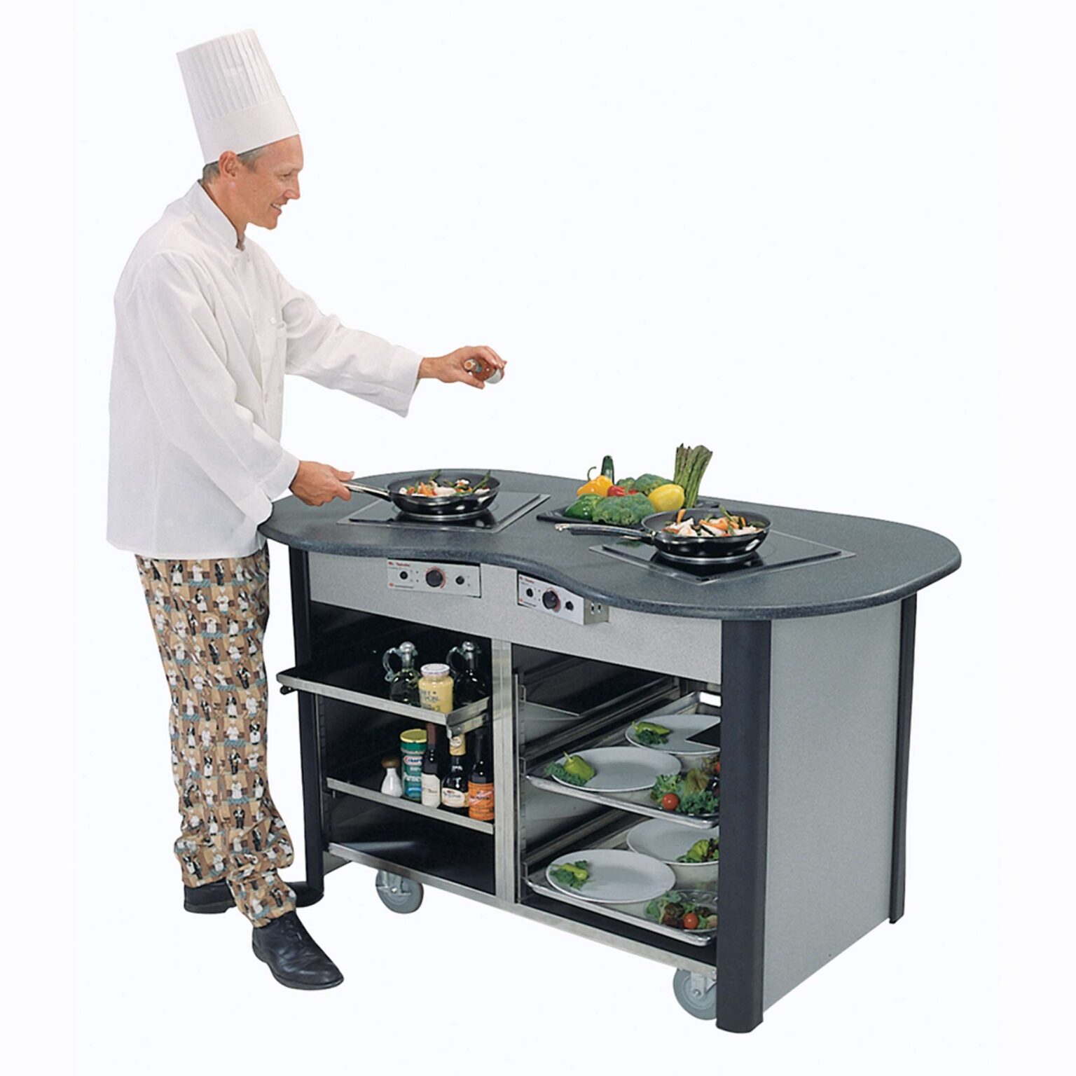 Lakeside 307011 Creation Station™ Mobile Cooking Station, Stainless ...