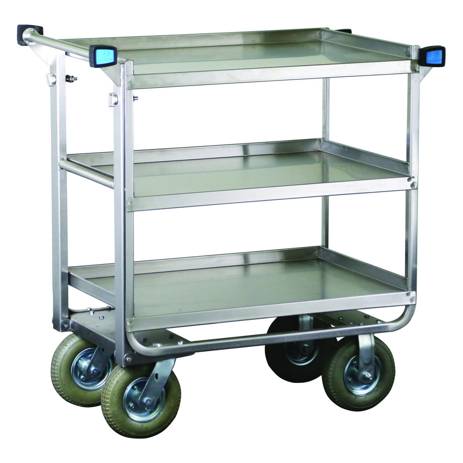 Lakeside 822 Enclosed Bussing Cart, Stainless Steel, 3 Shelf: 18" x 27 ...