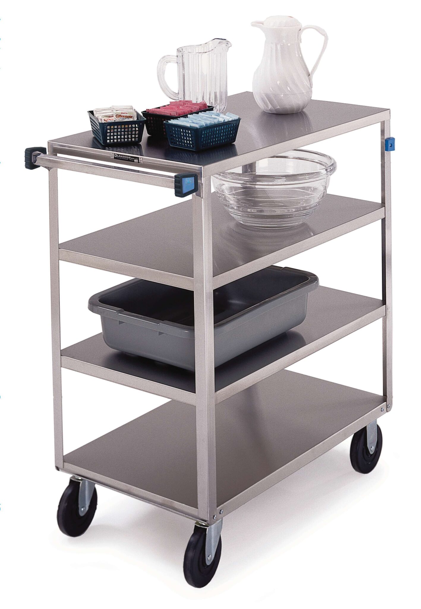 Lakeside 353 Multi-Shelf Cart, 4 Shelf: 18" x 31", All Edges Turned ...