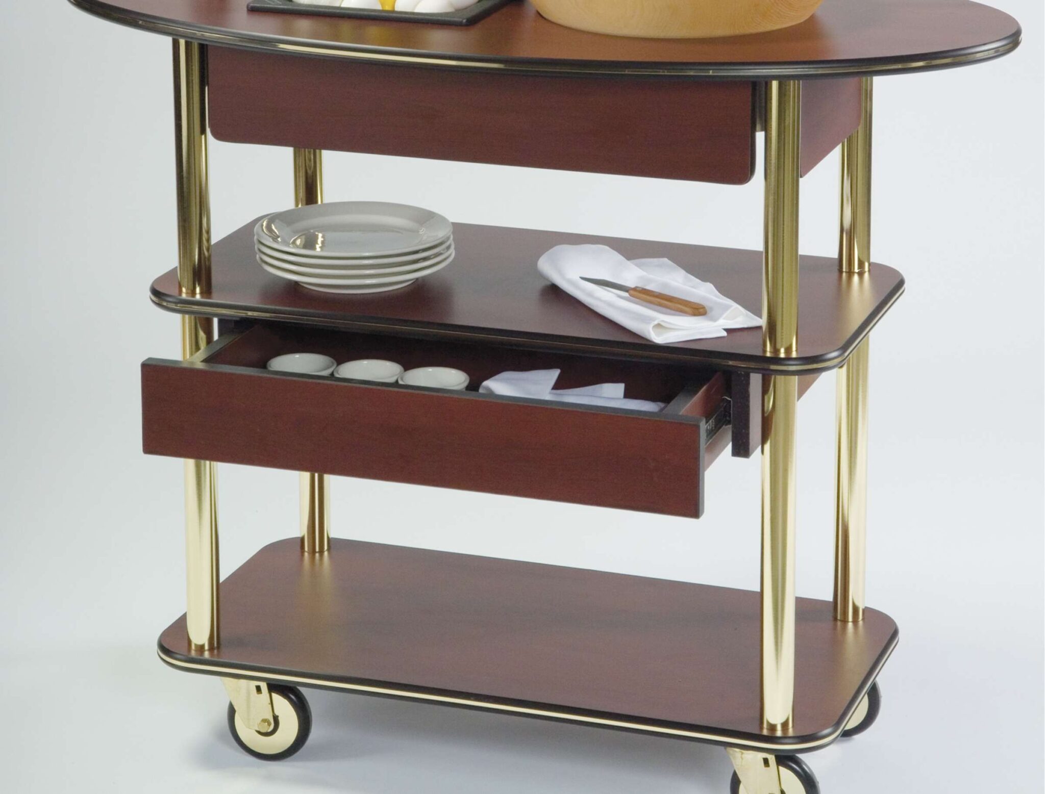 Geneva 37307 Appetizer Cart with Rounded Oval Top and Rectangular ...