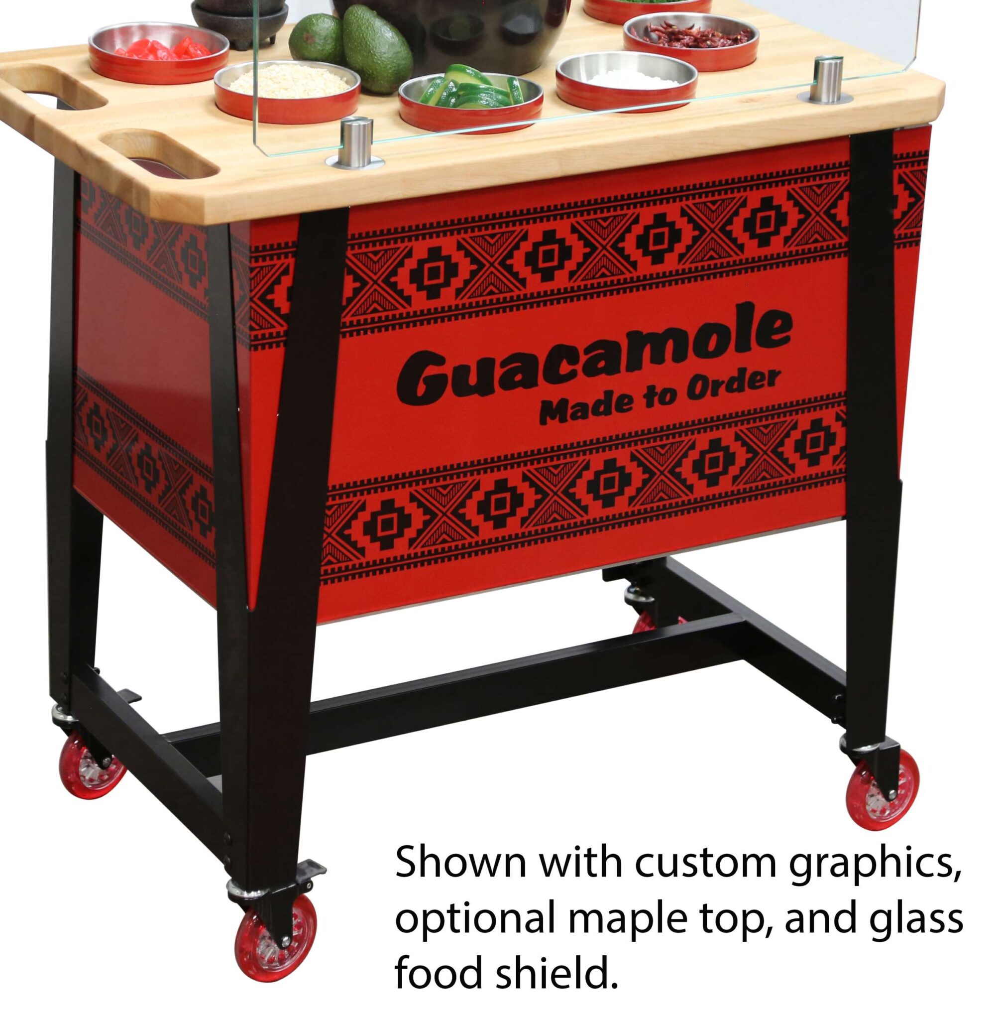 Geneva 39105 Tableside Guacamole Cart, NSF, Stainless Steel with ...