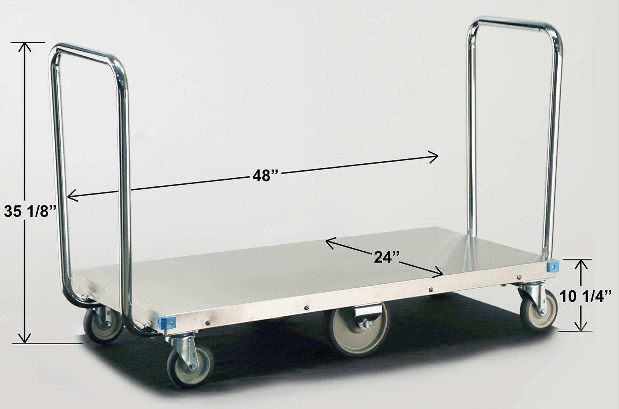 Lakeside 456 Stainless Steel Platform Truck 24x48-in (1000lbs Capacity ...