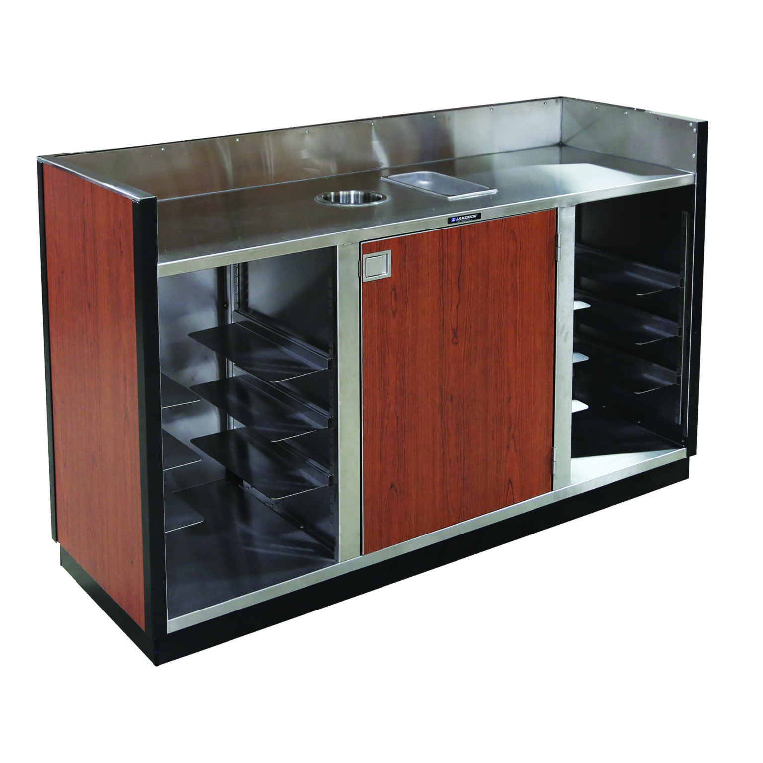 Lakeside 4615 Bussing Station with Stainless Steel Finish, 8 Tub ...