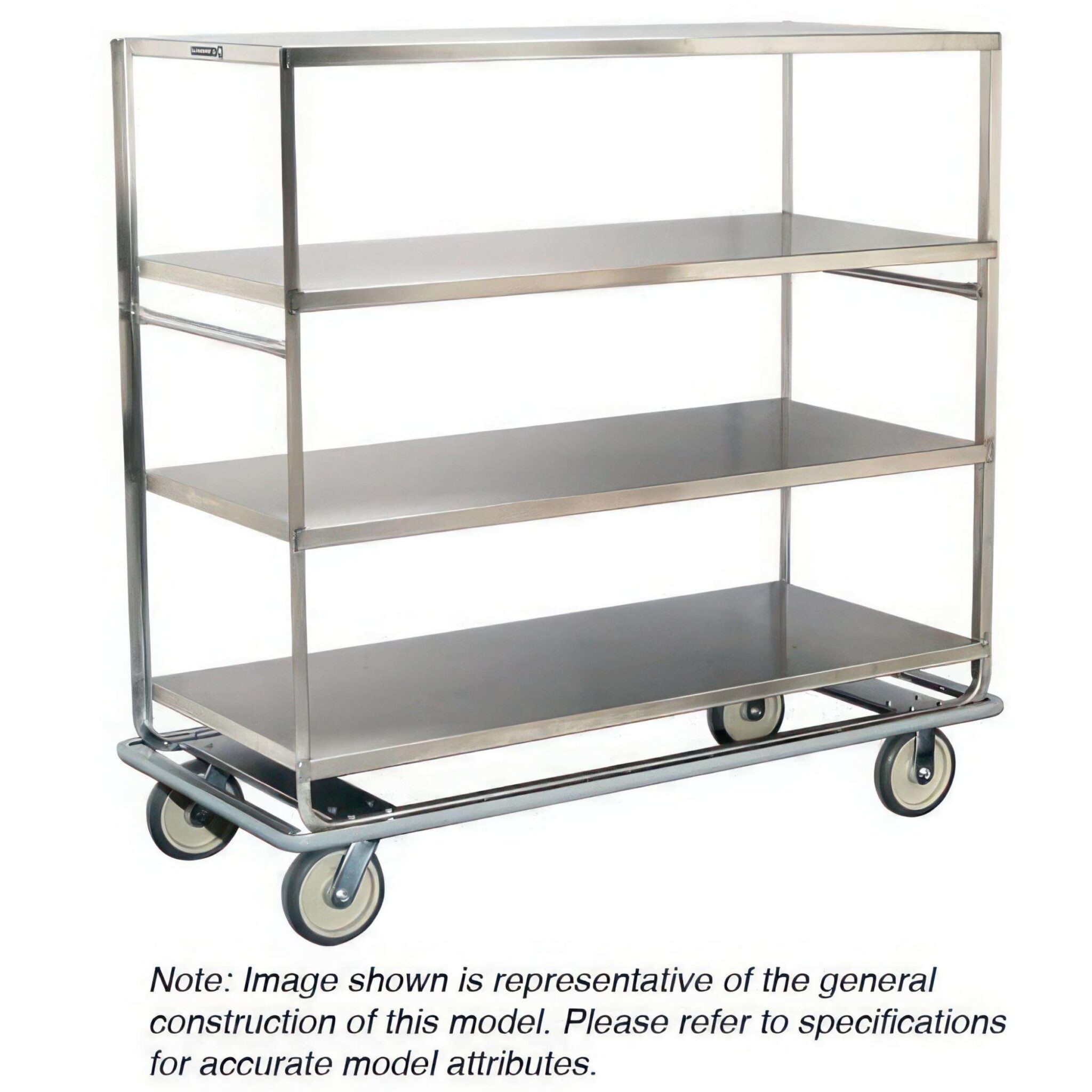 Lakeside 581 Queen Mary Banquet Cart, (3) 28 x 46-in Shelves, 1,000-Lb ...