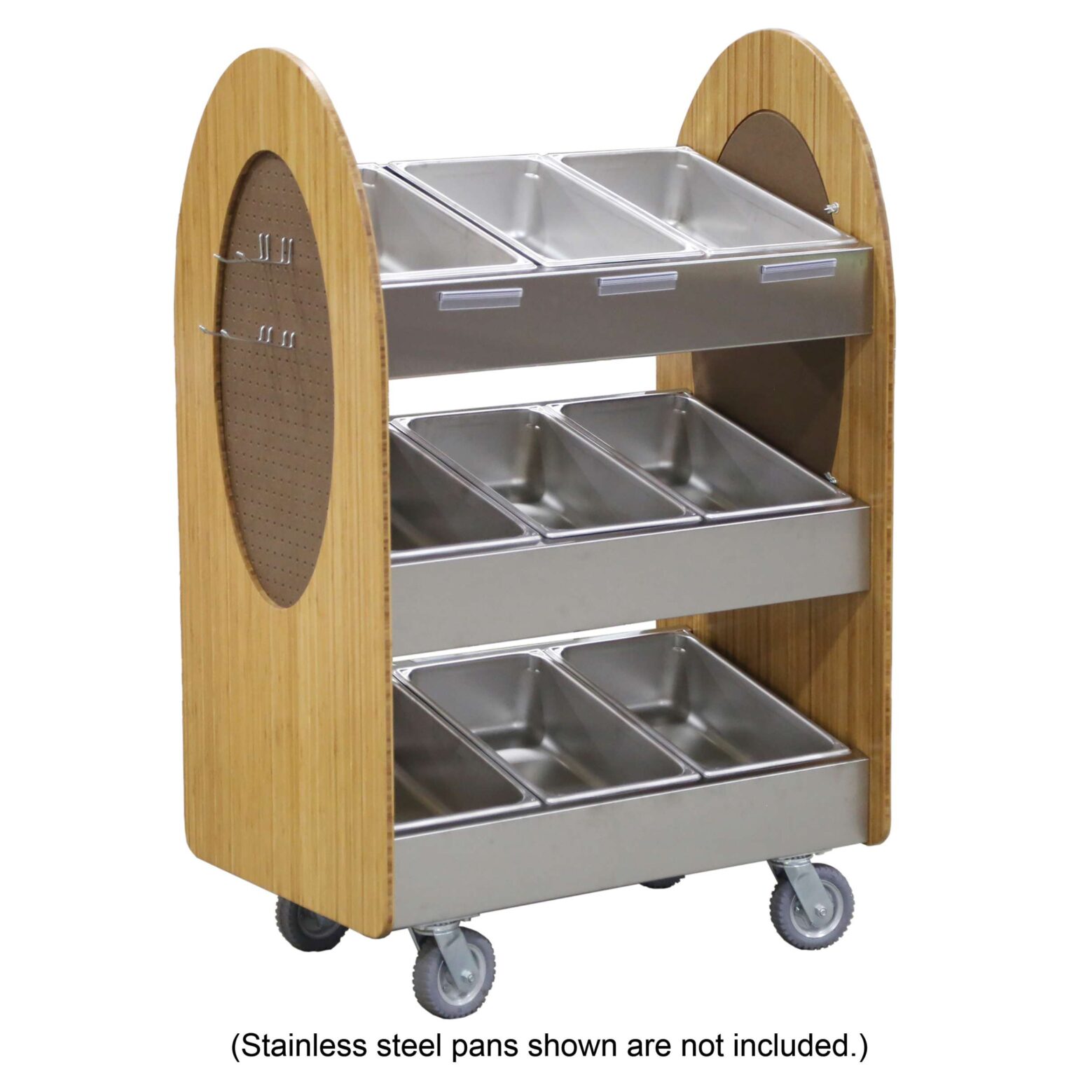 Lakeside 683 Merchandising Cart, Laminate Finish, (3) Levels for 12" x ...