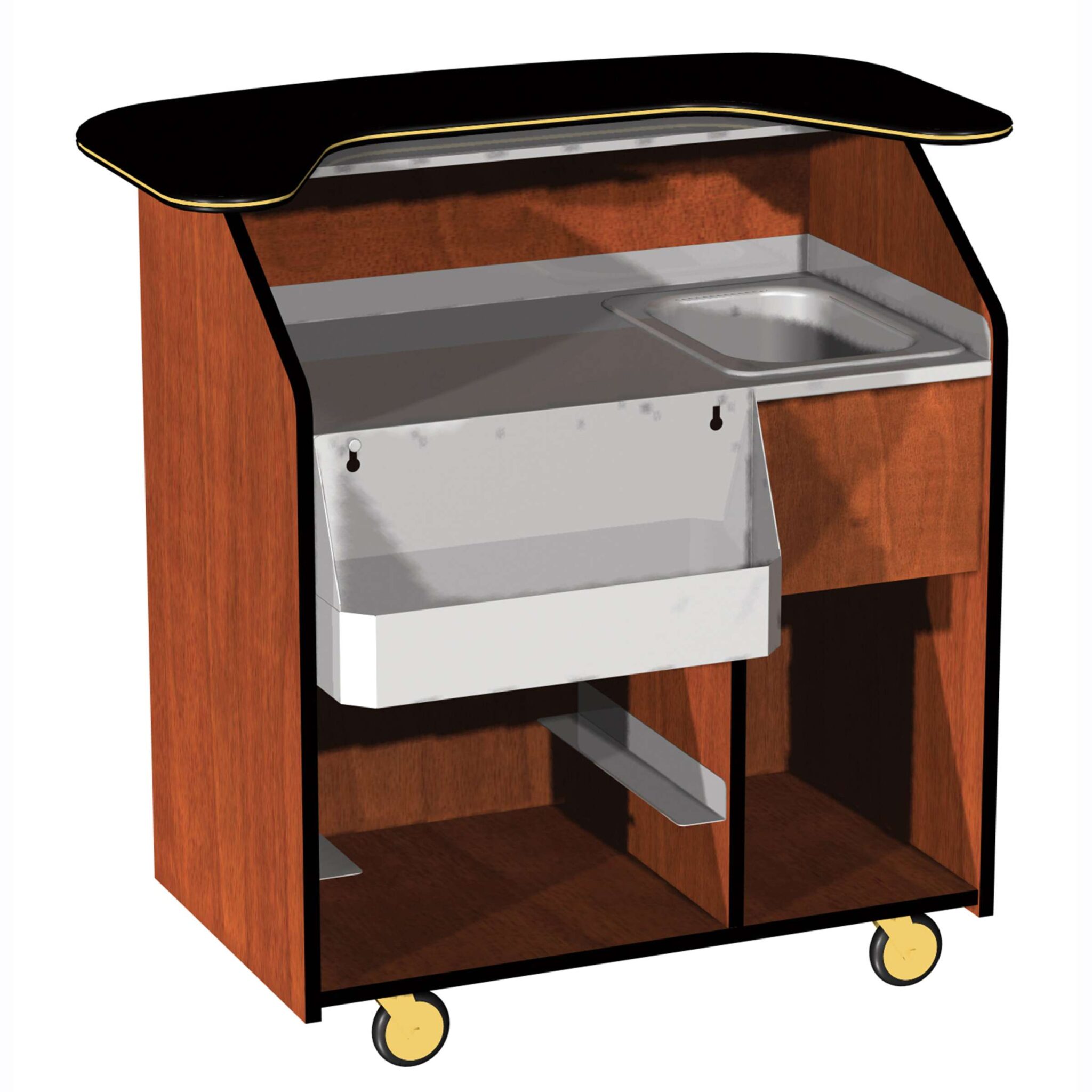 Geneva 68400 Portable Bar with (1) 40-Lb. Ice Bin, Stainless Steel ...