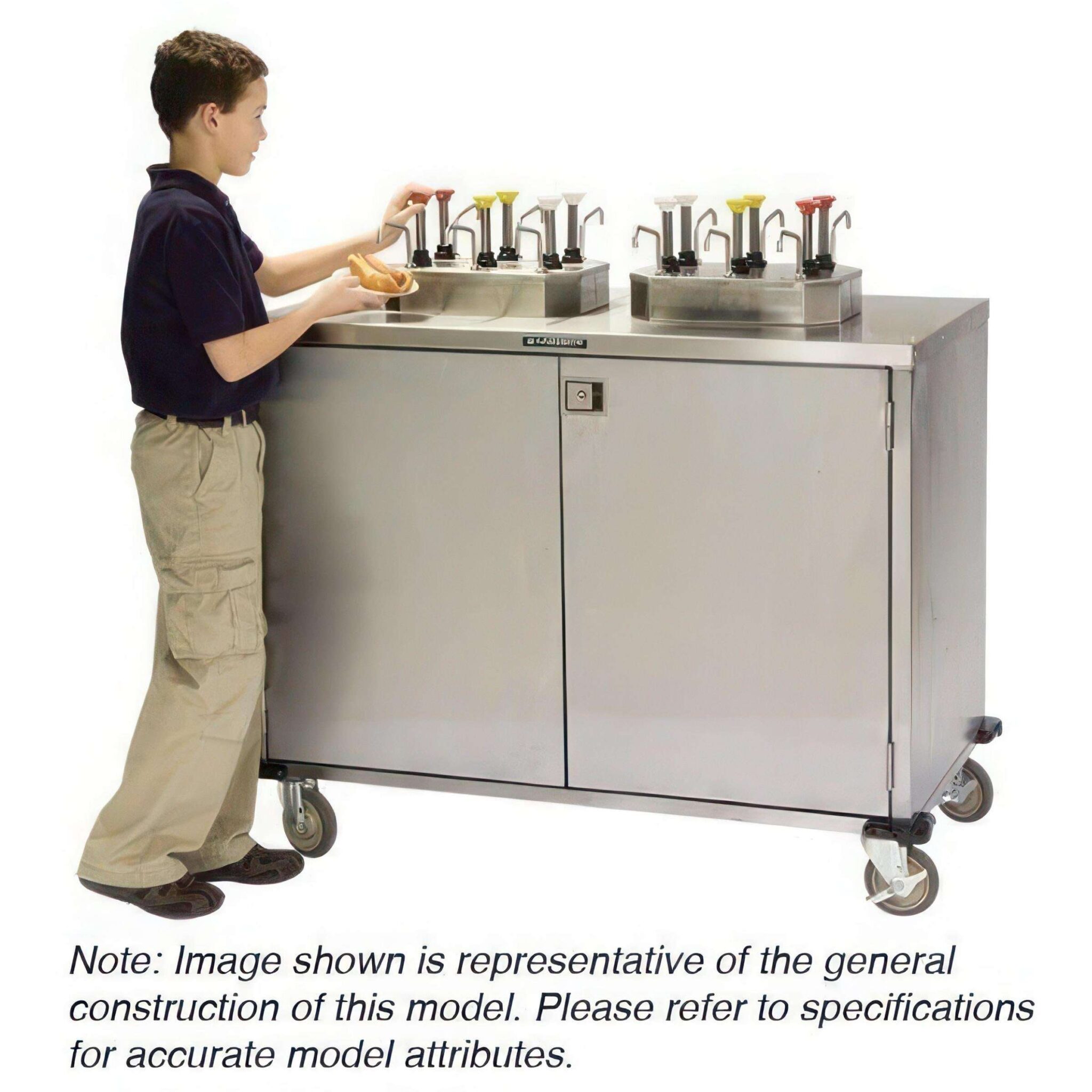 Lakeside 70200 E-Z Service 8-Pump/4-Product Mobile Condiment Station ...