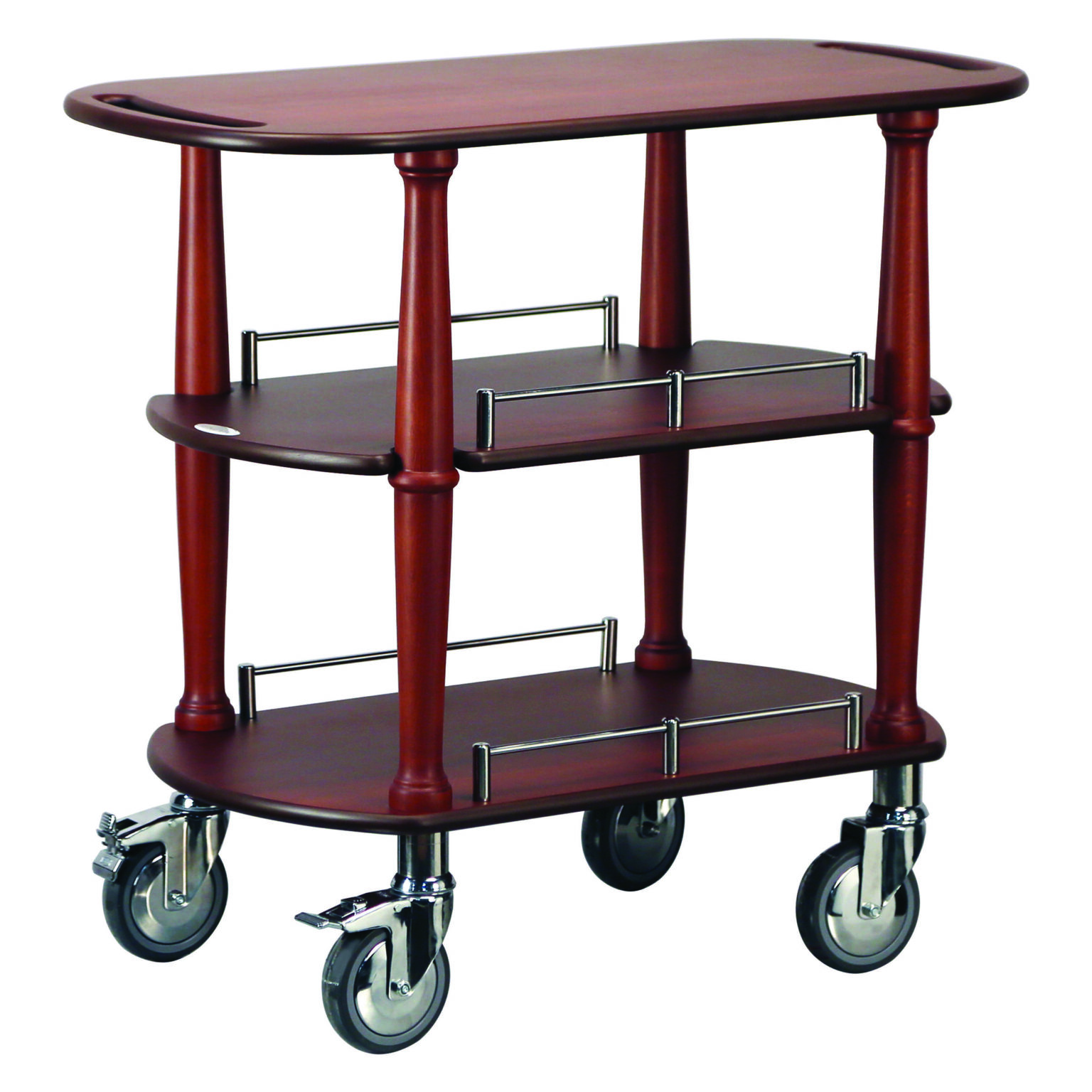 Geneva 70531 Serving Cart with Oval Top and (2) Shelves, Handle Cut ...