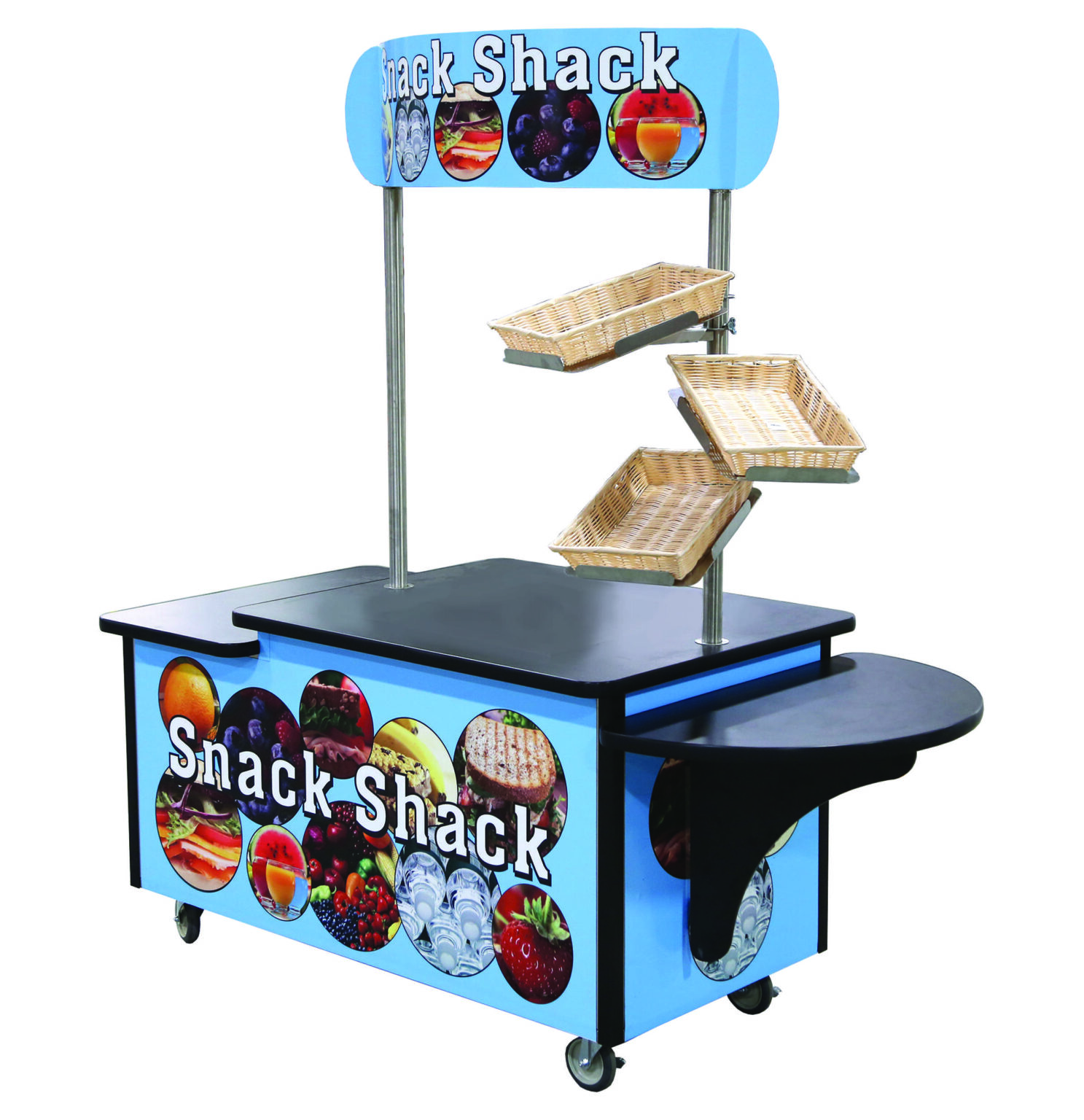 Lakeside 768 Breakfast Cart with Laminate 2-Level Top, (1) 33" High ...