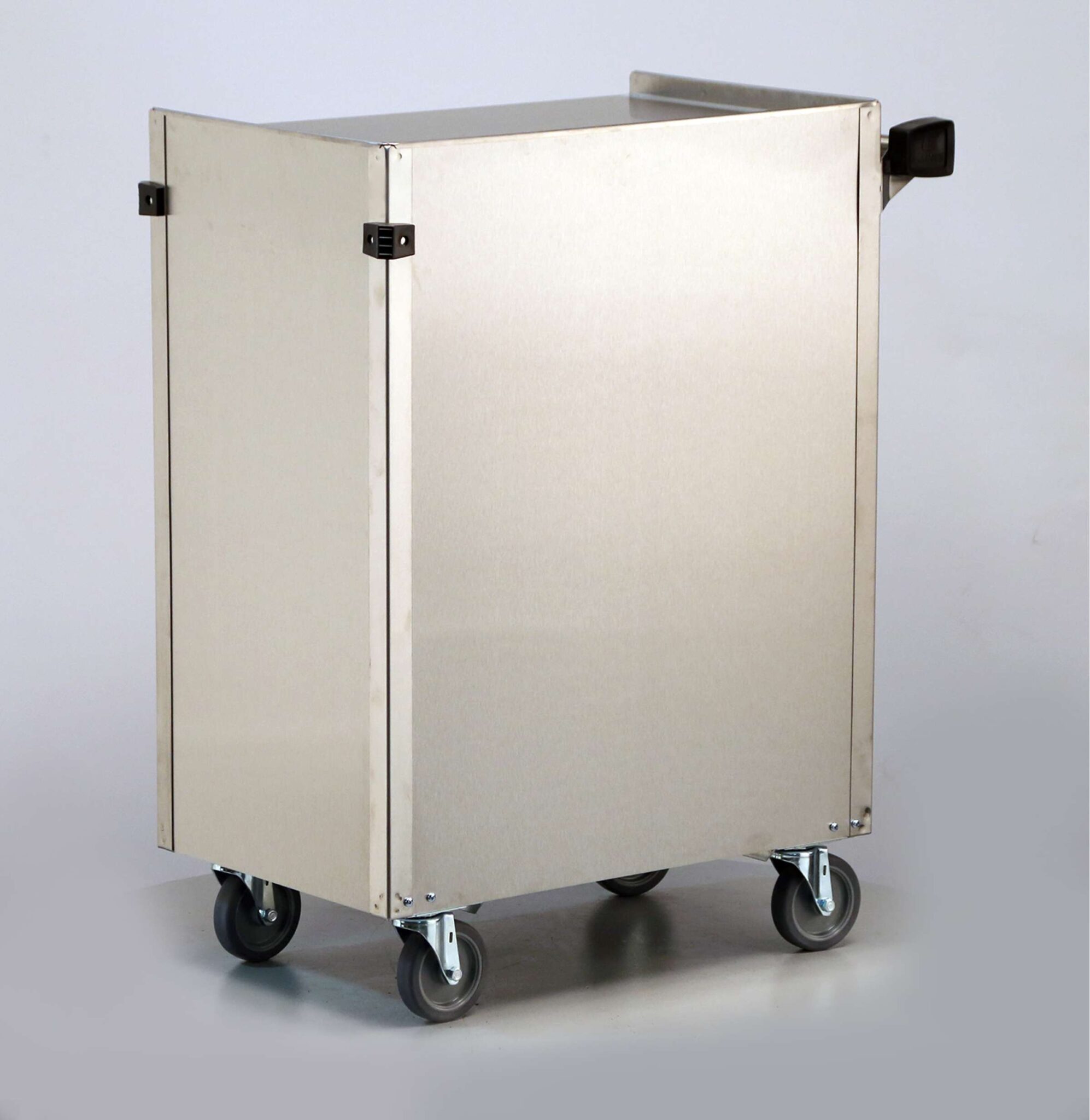 Lakeside 810 Enclosed Bussing Cart, Stainless Steel, 3 Shelf: 15-1/2" x ...