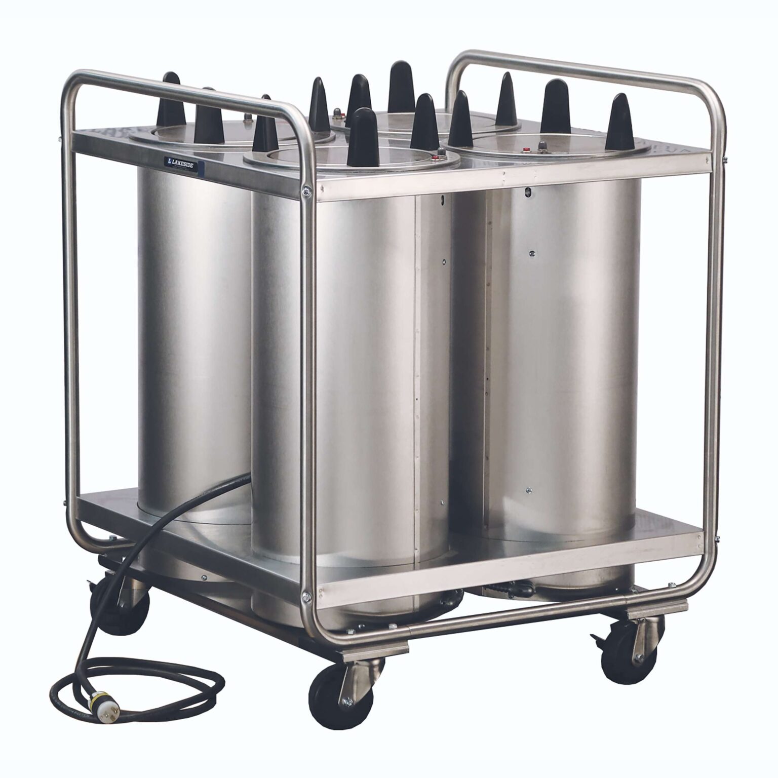 Lakeside 8409 Mobile Plate Dispenser, Heated, Tubular Frame, Four Stack ...