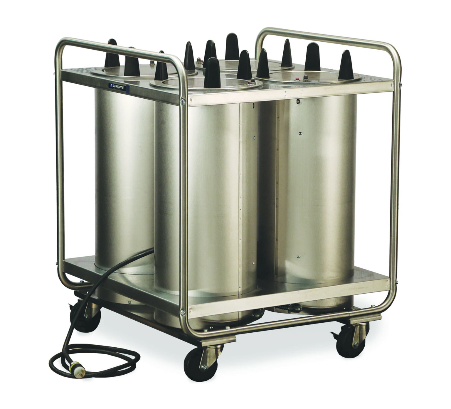Lakeside 8410 Mobile Plate Dispenser, Heated, Tubular Frame, Four Stack ...