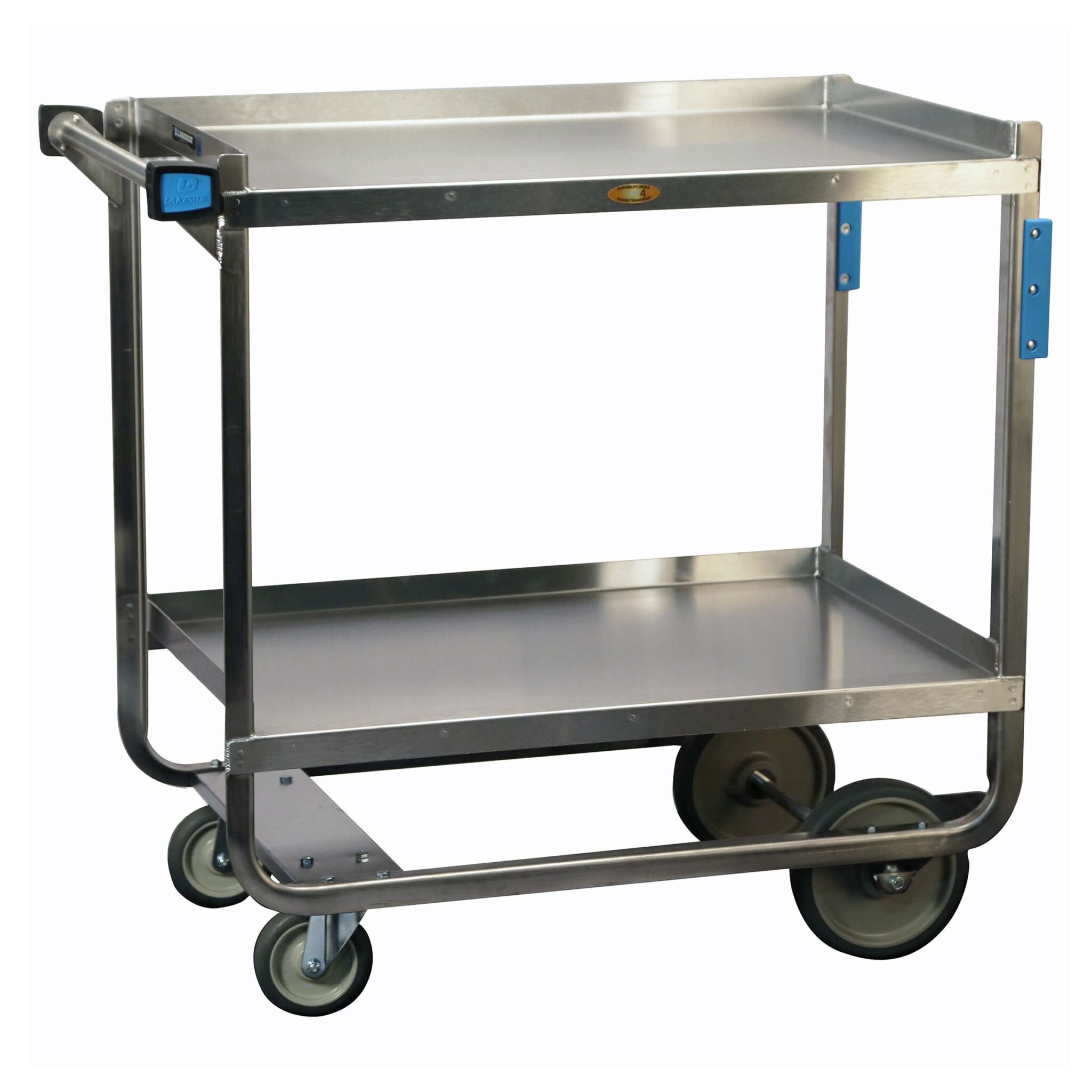 Lakeside 947 Stainless Steel Utility Cart, NSF, 2 Shelf: 24" x 36 ...