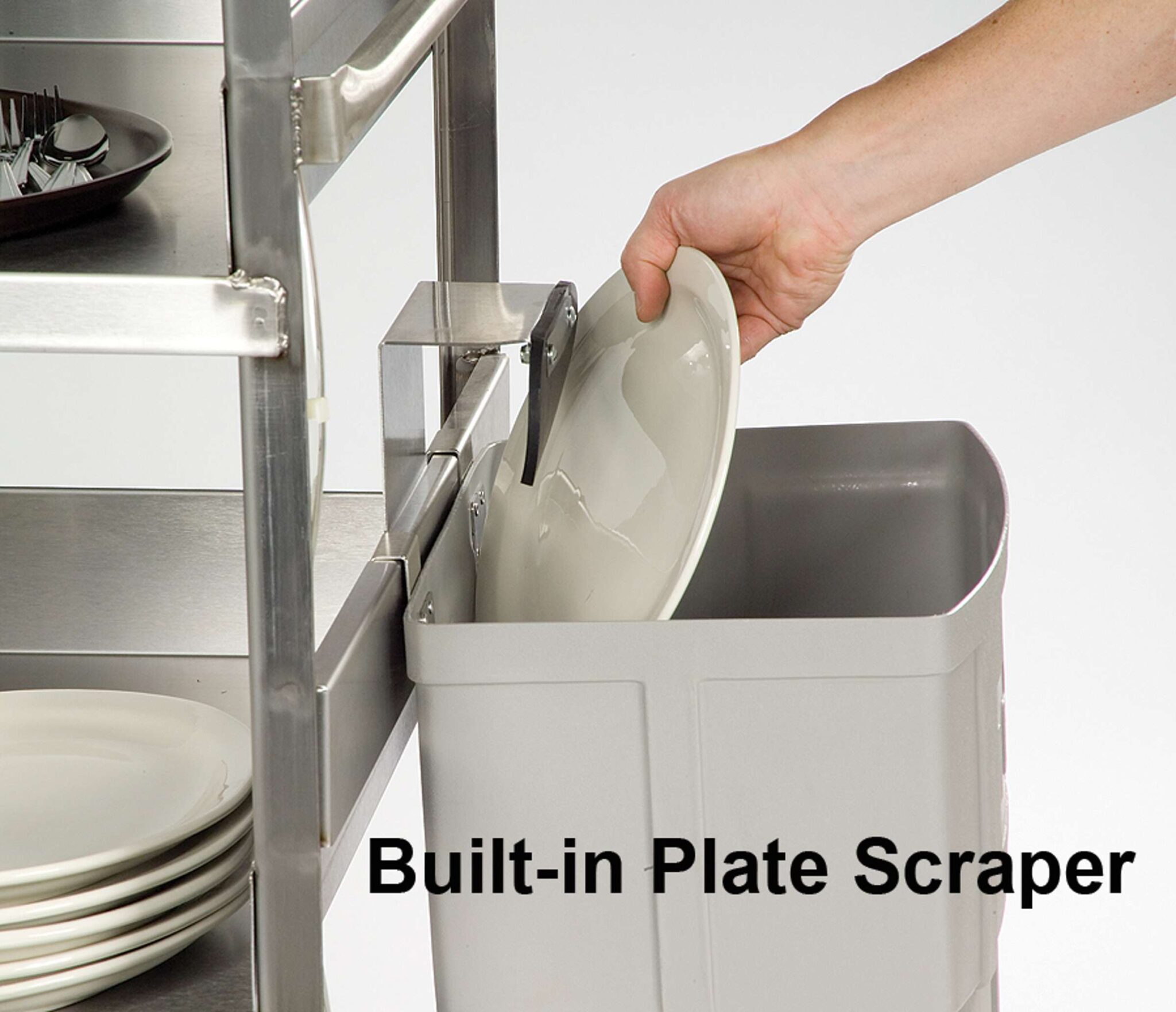 Lakeside B589 Soiled Dish Breakdown Cart with (3 Flat, 1 Angled) 28 x ...