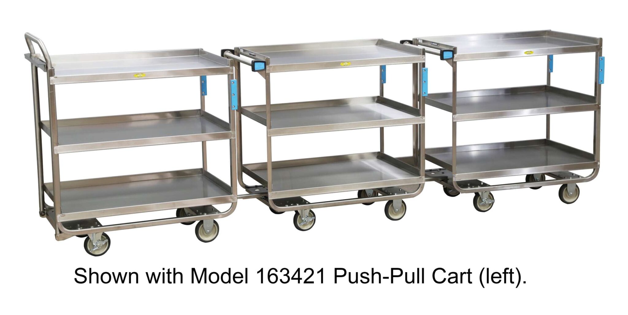 Lakeside 170867 Push-Pull Trailing Cart, 3 Shelf: 21" x 33", Heavy-Duty ...