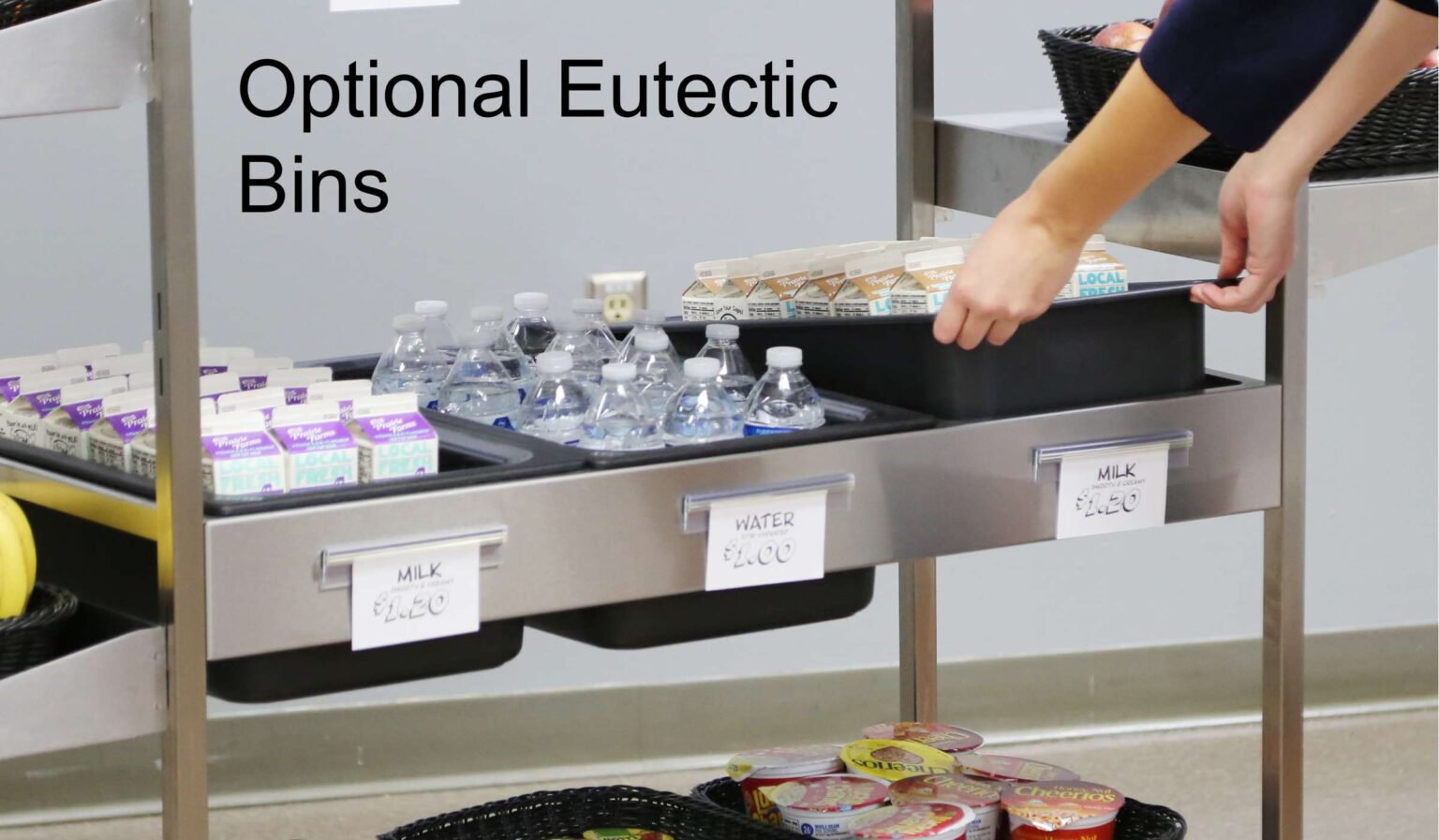 Modular Breakfast Cart, 2 Shelves, 3 Pans per Shelf, Top Shelf: 29-3/4 ...