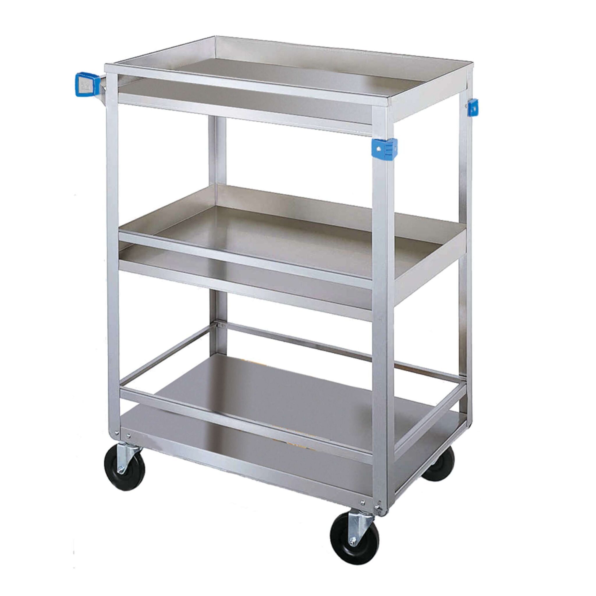 Lakeside 316 Guard Rail Utility Cart, 3 Shelf: 15-1/2" x 24", 300-Lb ...
