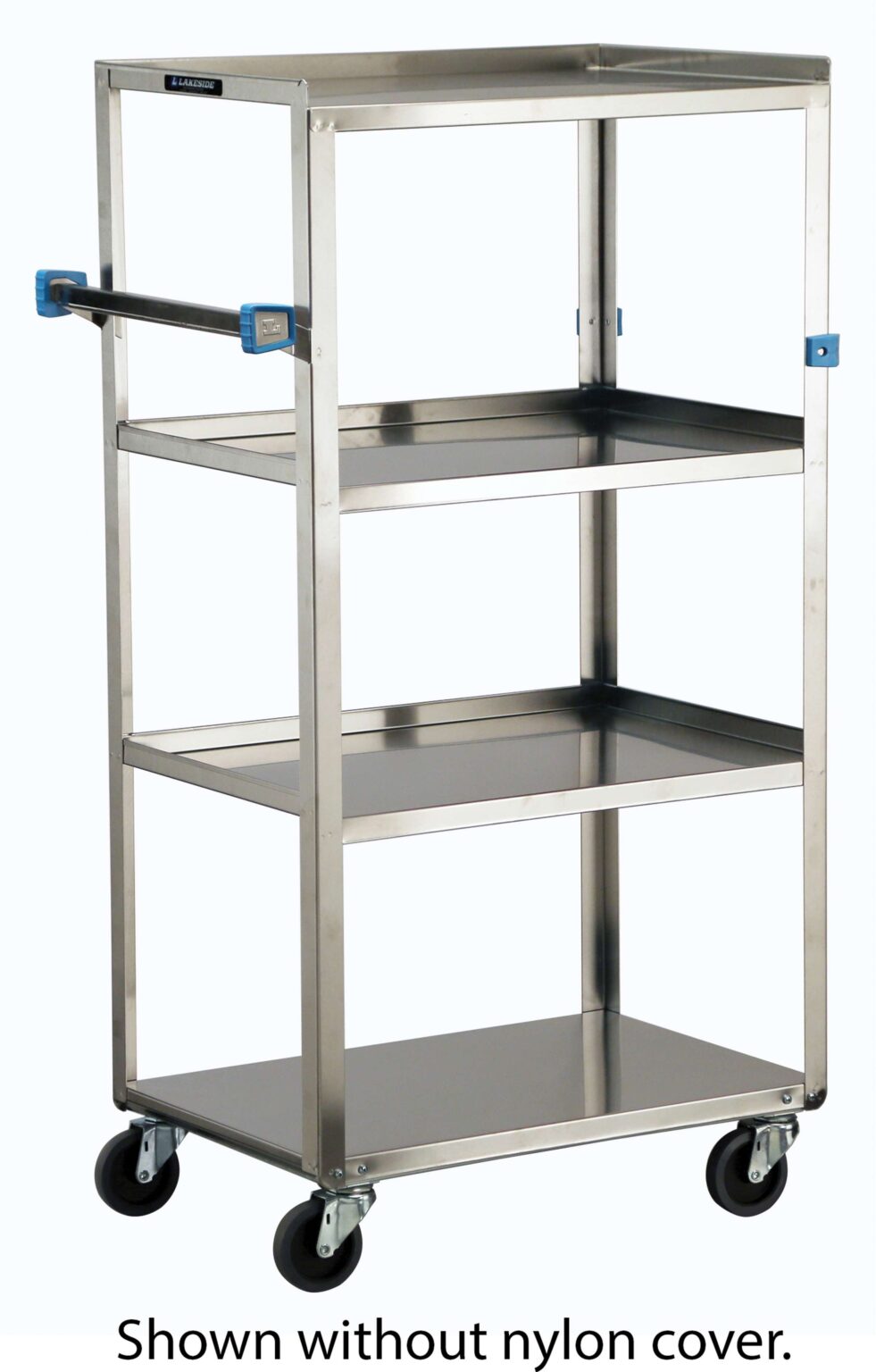 Lakeside 332 Linen Utility Cart with Nylon Cover, 4 Shelf: 15" x 24 ...