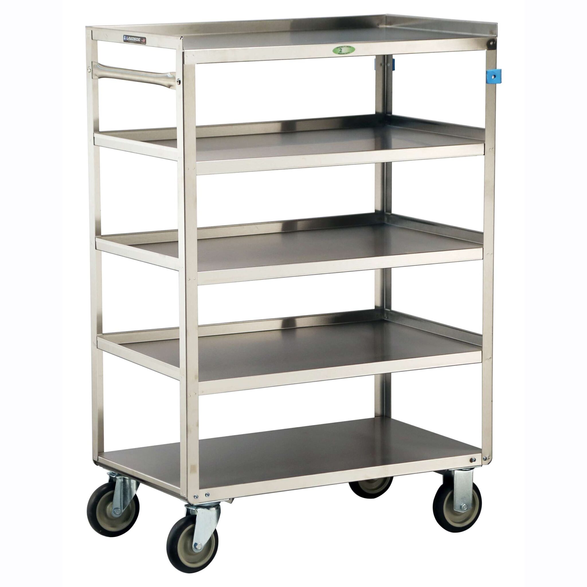 Lakeside 357 Multi-Shelf Cart with Recessed Handle, 5 Shelf: 18" x 31 ...