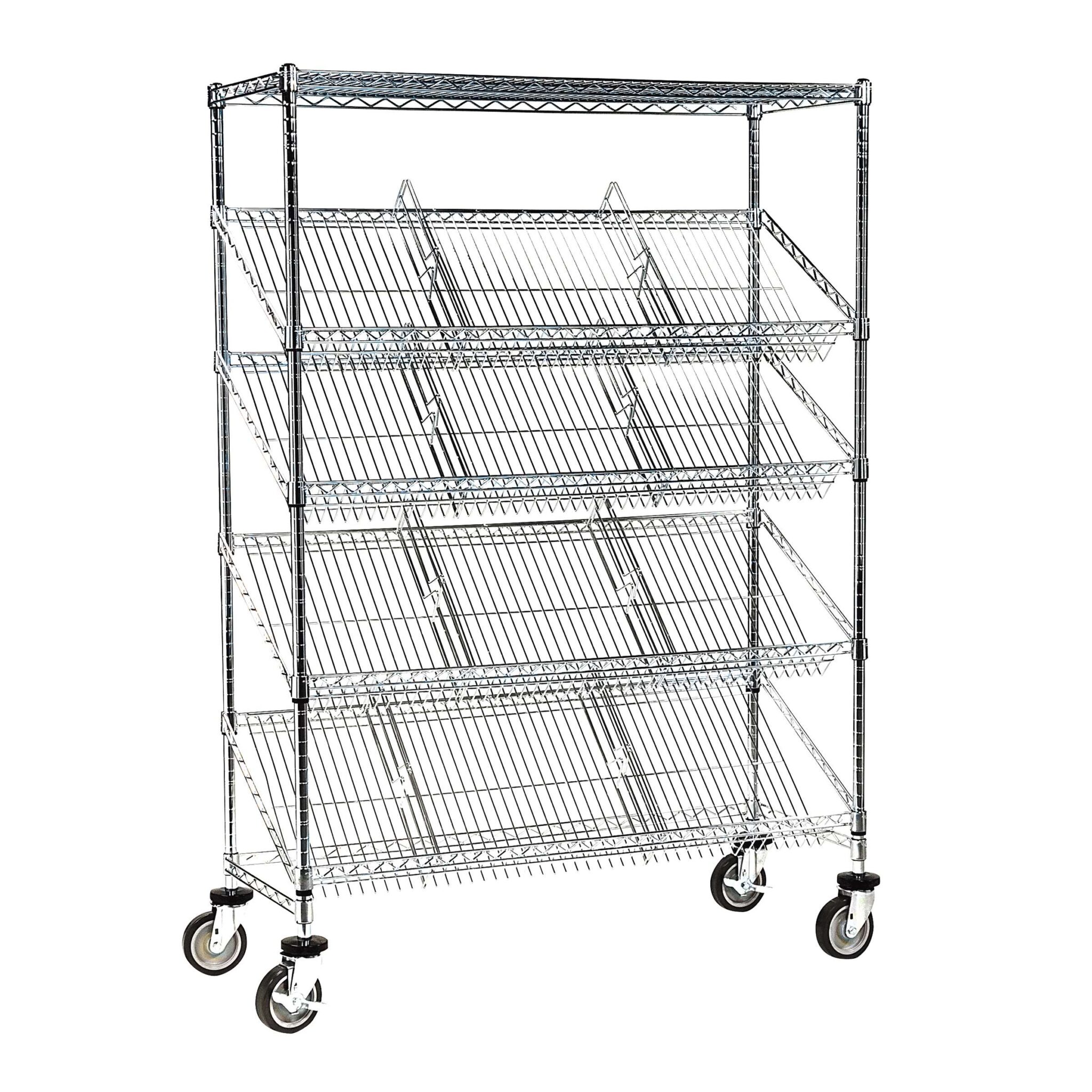 Lakeside R183663SSC Slanted Shelf Suture Cart, 4 Shelf: 18" x 36" with ...
