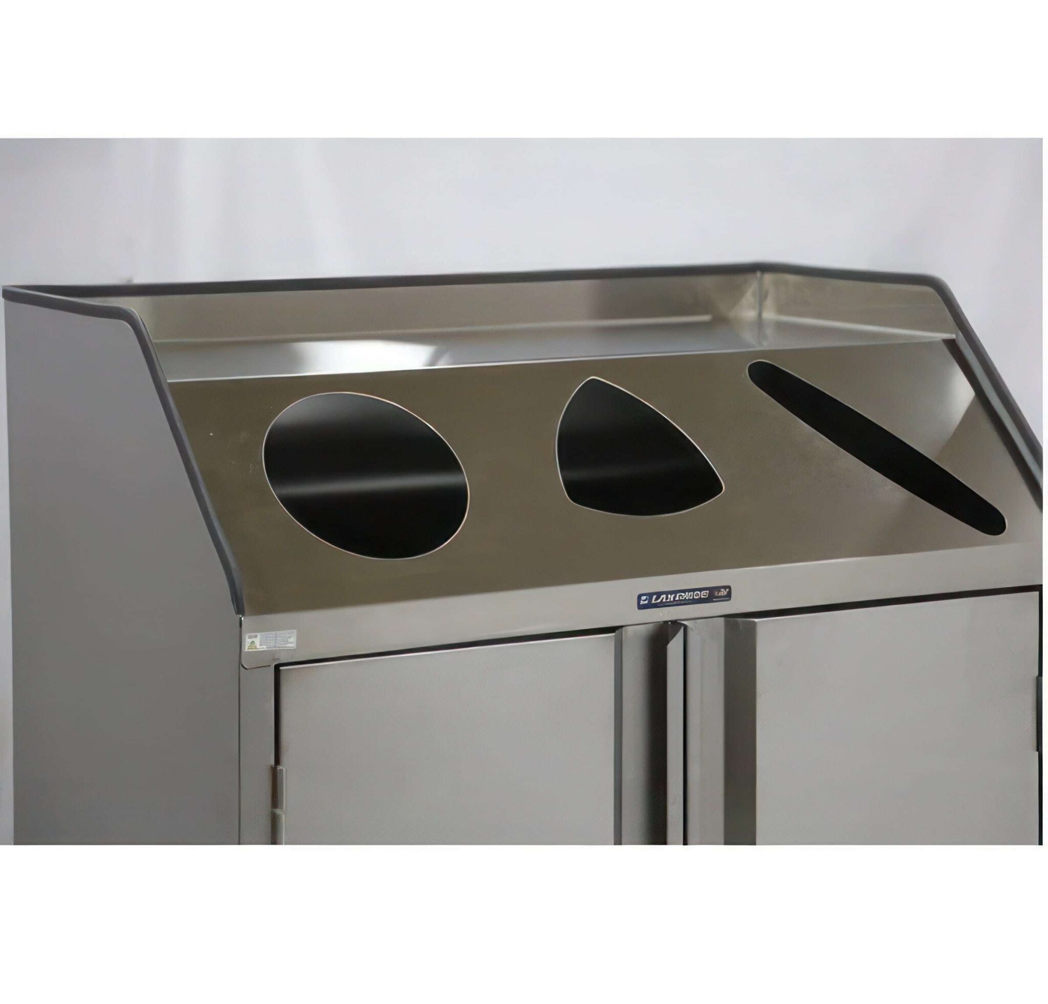 Lakeside 4315 Front Access Waste and Recycling Station, Stainless Steel ...