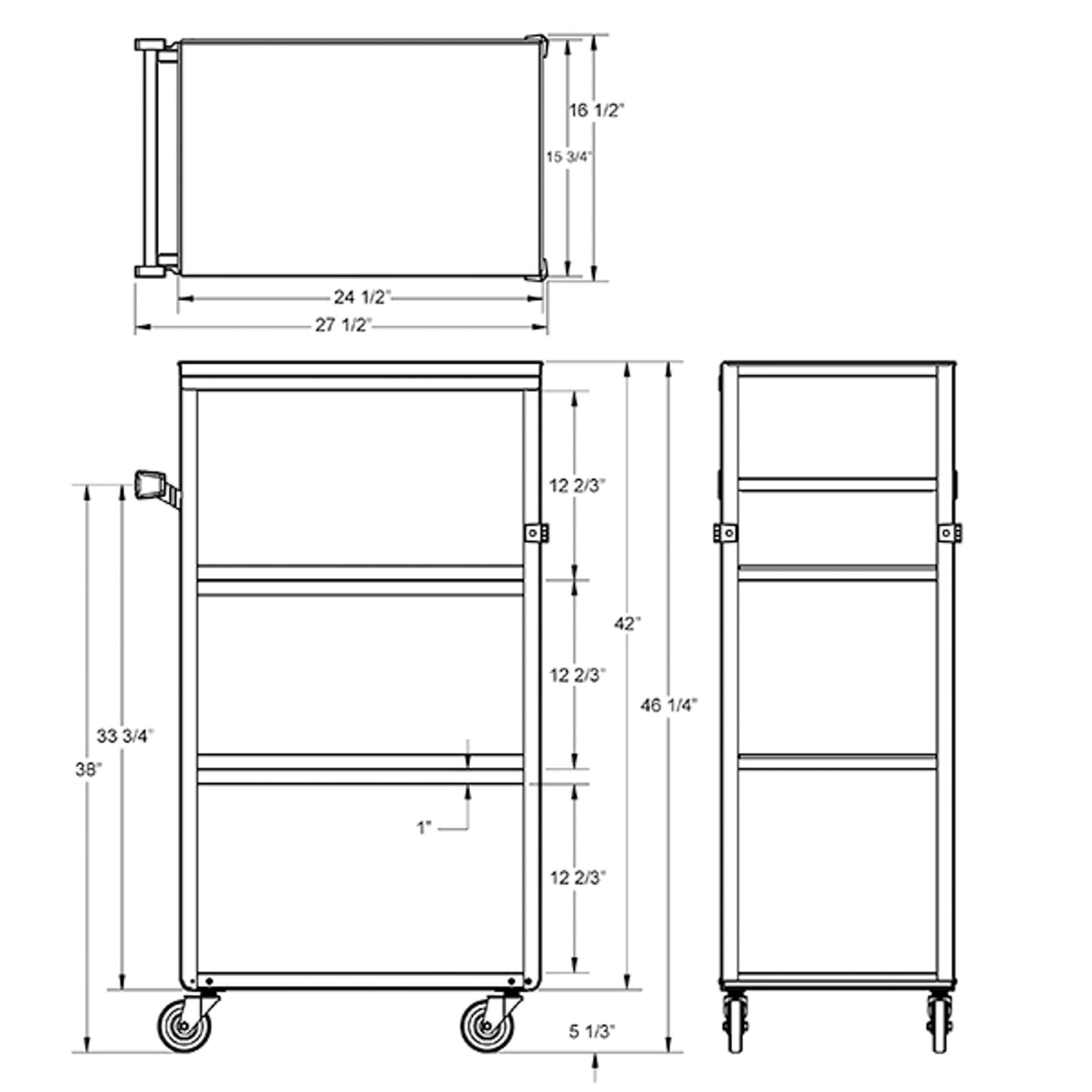 Lakeside 160553 Mobile Curbside Order Pickup Cart, Stainless Steel with ...