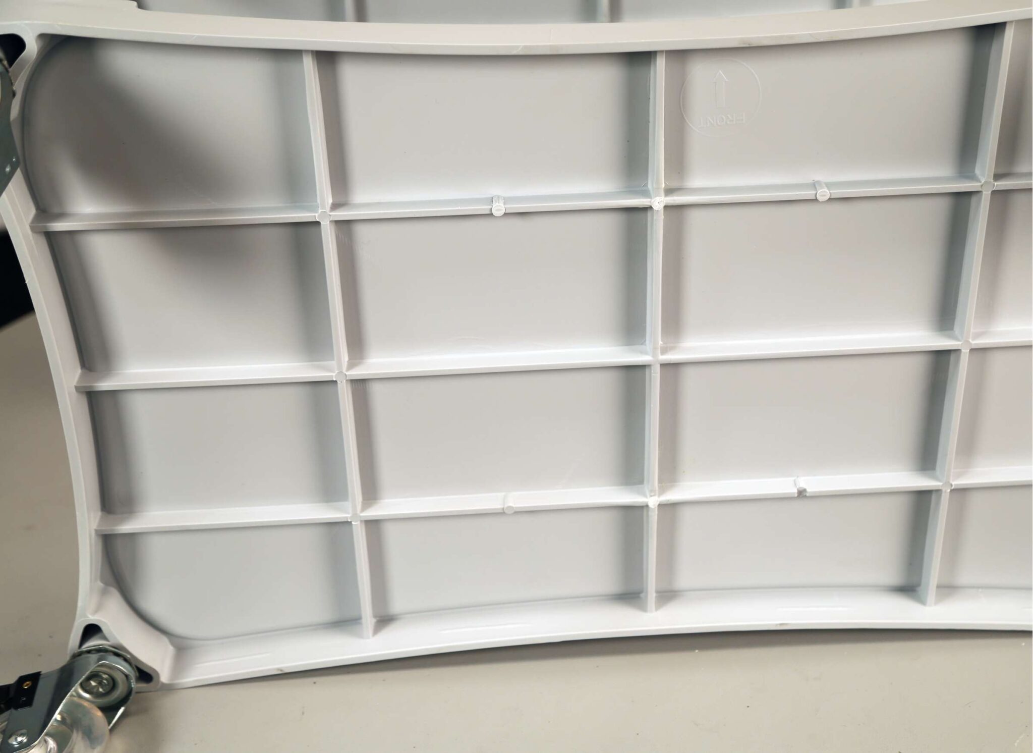 Lakeside 2510 Plastic Utility Cart with Dual Handles, Light Gray, 3 ...