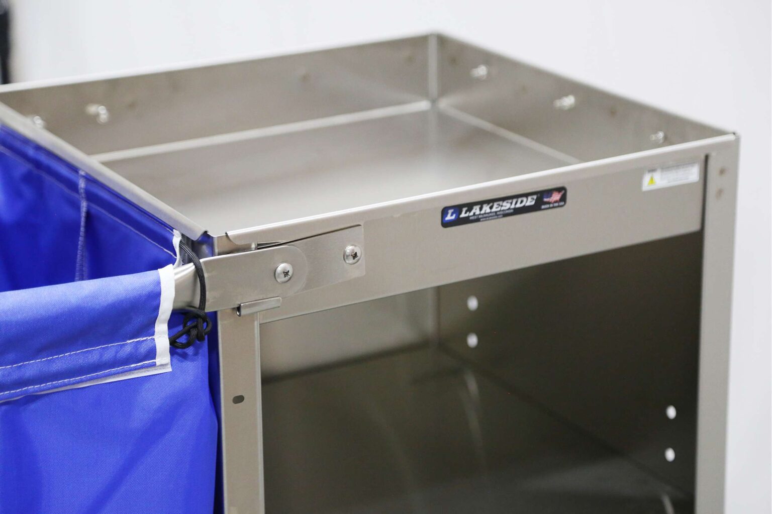 Lakeside 58070 Fold-Up Platform Janitorial Cart without Door, (1) Blue ...