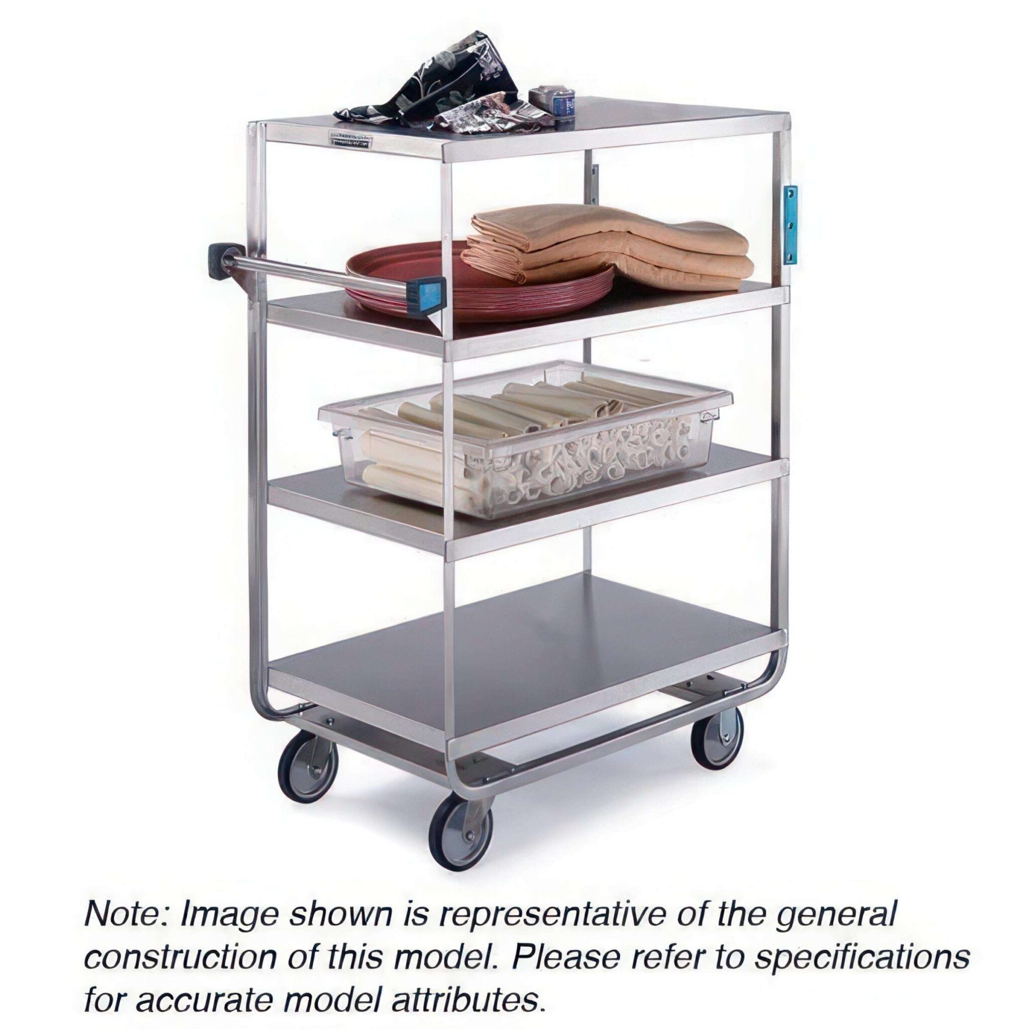 Lakeside 545 Multi-Shelf Cart, NSF, 4 Shelf: 21" x 33", All Edges ...
